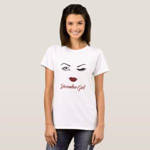 December Girl SVG Winking Eyes PNG Eye Wink December Birthday Face Lips ...