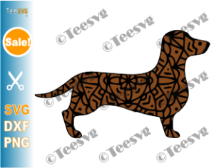 Dachshund Mandala SVG Files, Doxie Dachshunds Vector, Dog Mandala ...