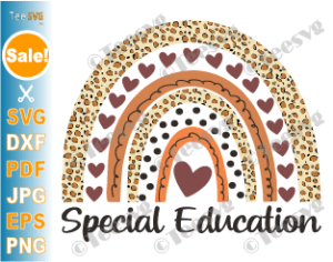 Special Education Teacher SVG Sped Ed Squad Leopard Rainbow Teachers ...