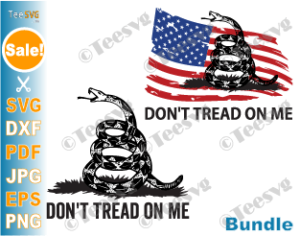 Don't Tread on Me SVG PNG Bundle Snake American Flag Cricut File ...