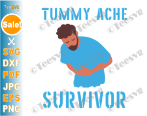 Stomach Ache Clipart | Tummy Ache Survivor SVG Vector | My Stomach Pain ...