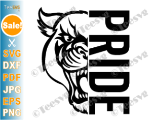 Panther Pride SVG PNG CLIPART, University School Pride Mascot, School ...