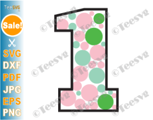 Polka Dot Number 2 SVG PNG Clipart, Red, Yellow Green, 2 Polka Dot ...