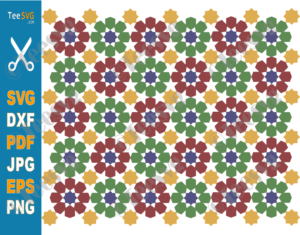 Moroccan Tile SVG PNG CLIPART Arabesque Tile Svg Pattern Background ...